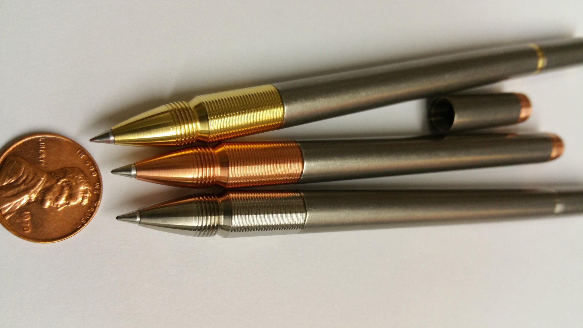 Titanium copper brass click pens, custom metal machined pens, EDC – The ...